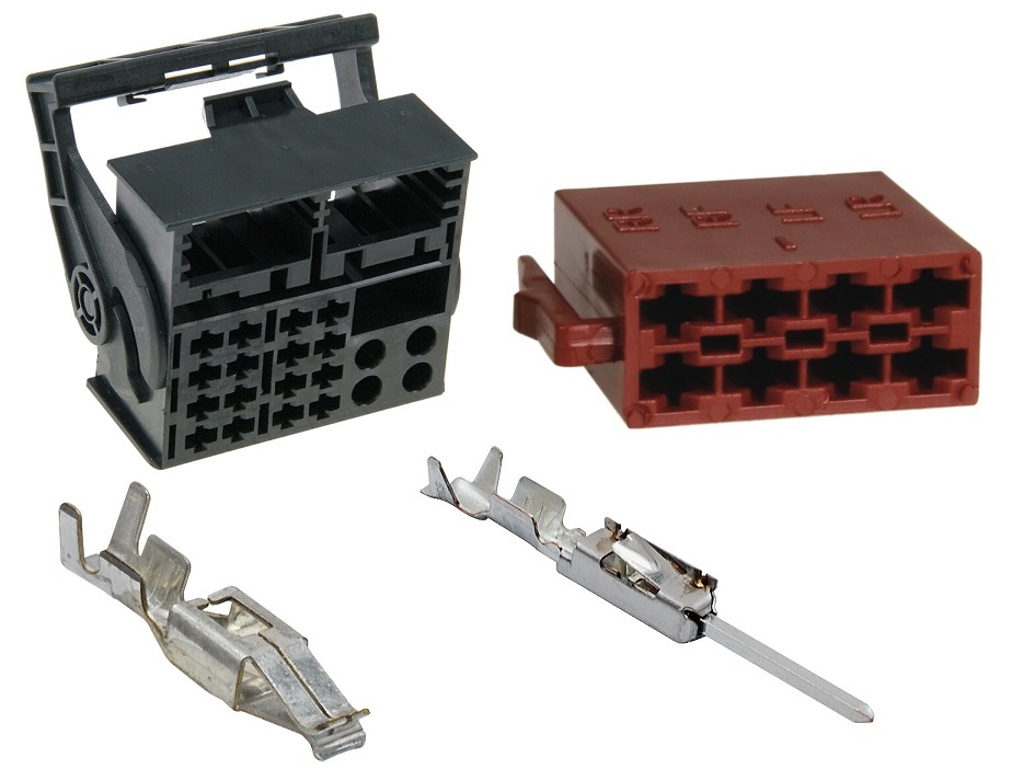 Fakra, ISO, Mini ISO konektory a piny do svorkovnic